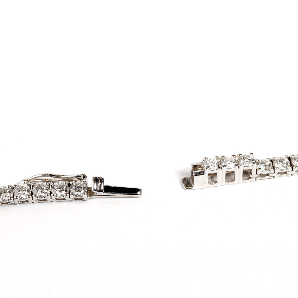 Collier rivière de diamants or blanc - Collier rivière diamants