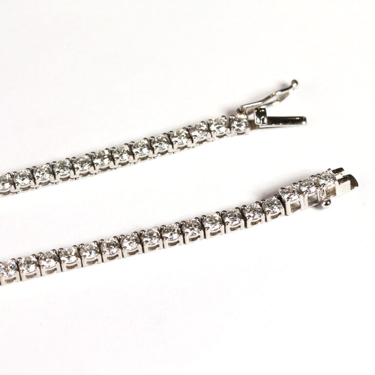 Collier rivière de diamants or blanc - Collier rivière diamants