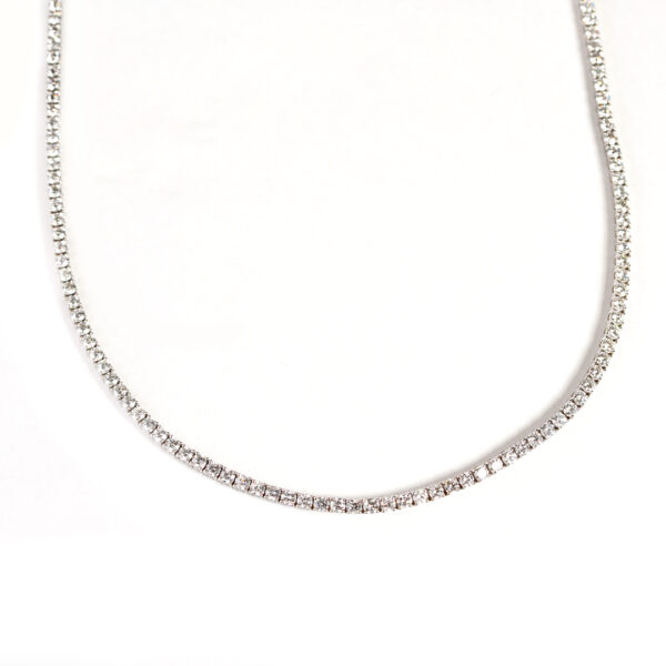 Collier rivière de diamants or blanc - Collier rivière diamants
